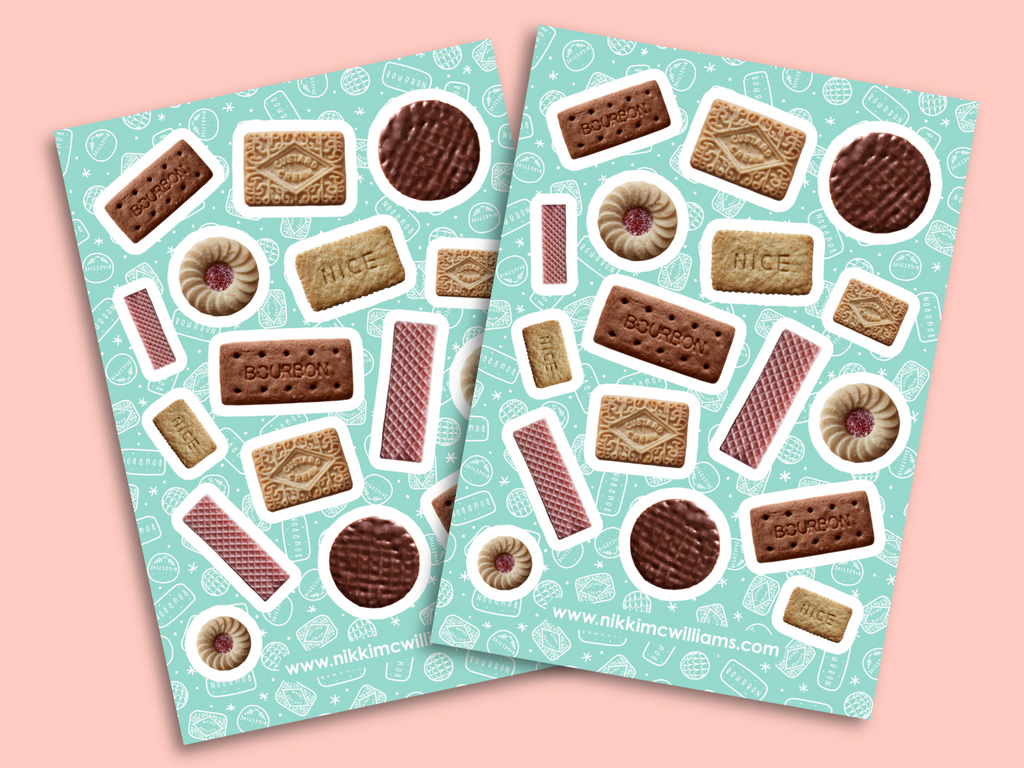 Biscuit Collection Collage Sticker Sheet - A5 | Nikki McWilliams