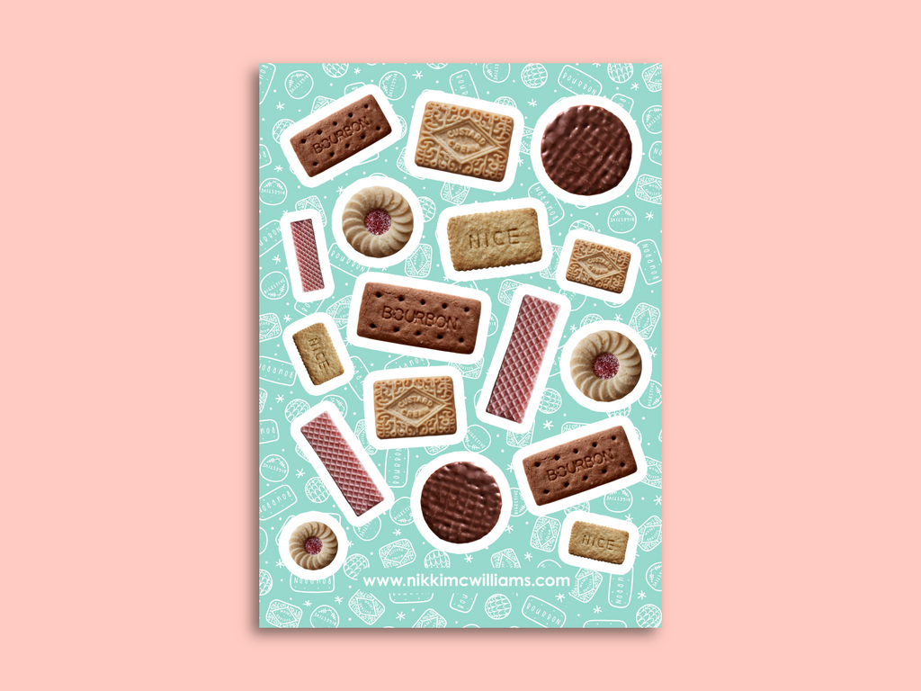 Biscuit Collection Collage Sticker Sheet - A5 | Nikki McWilliams