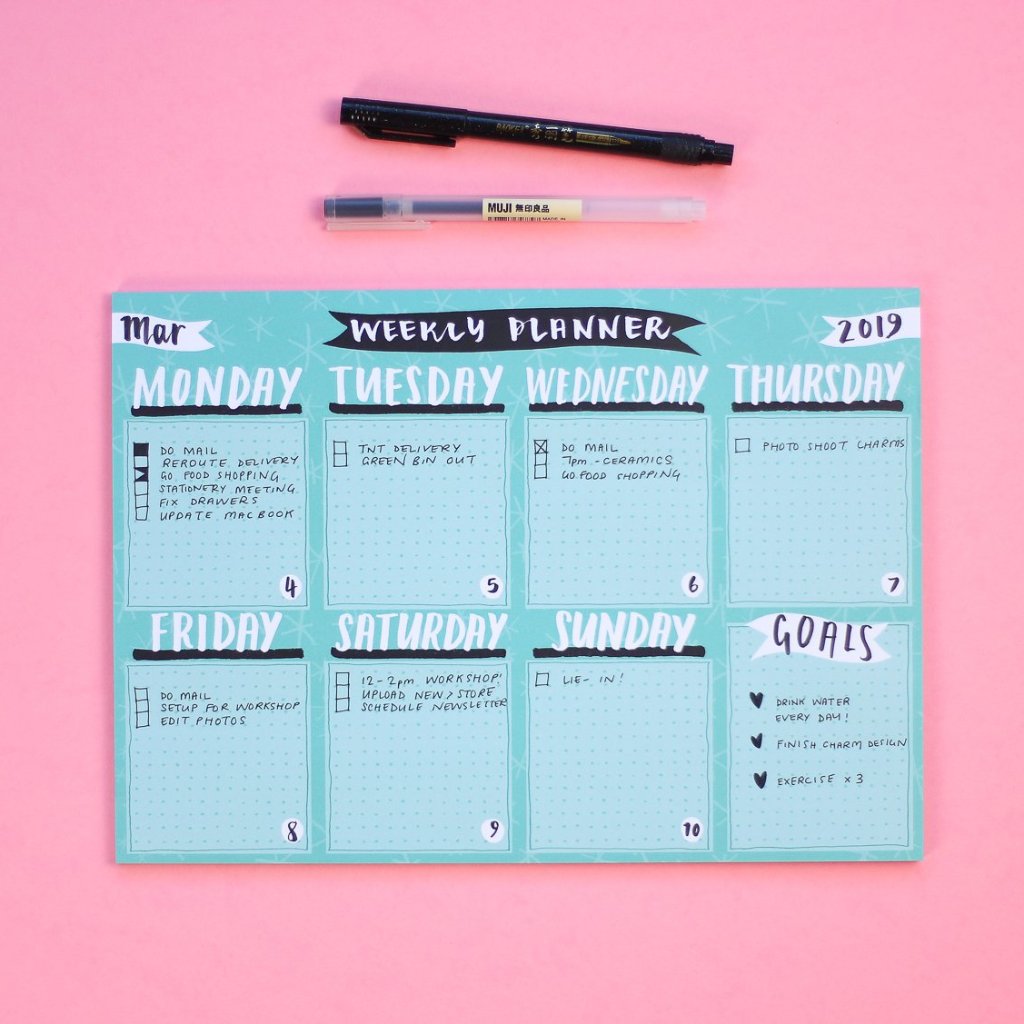 weekly planner pad
